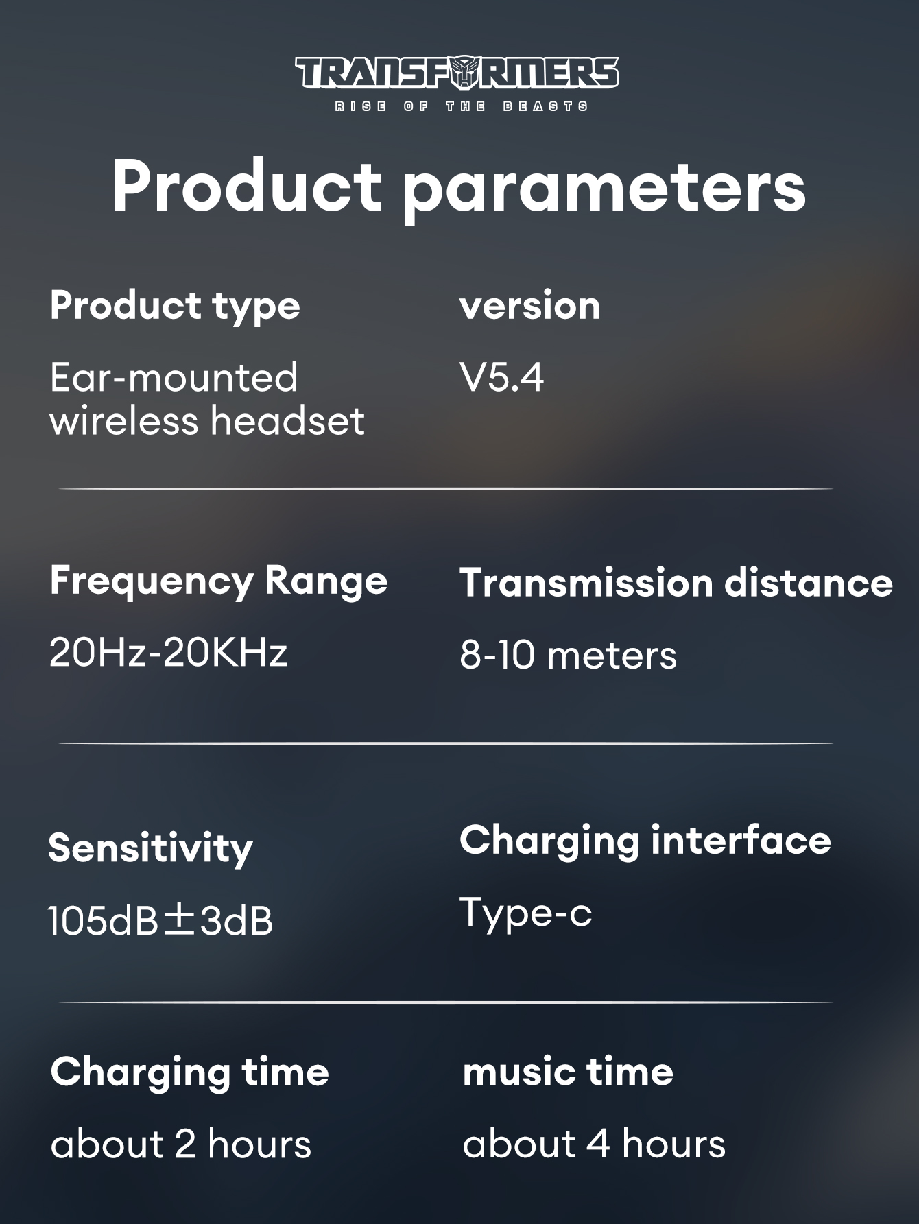 Transformers TF-T20 Bluetooth Earphone HD Call Low Latency Surround ...