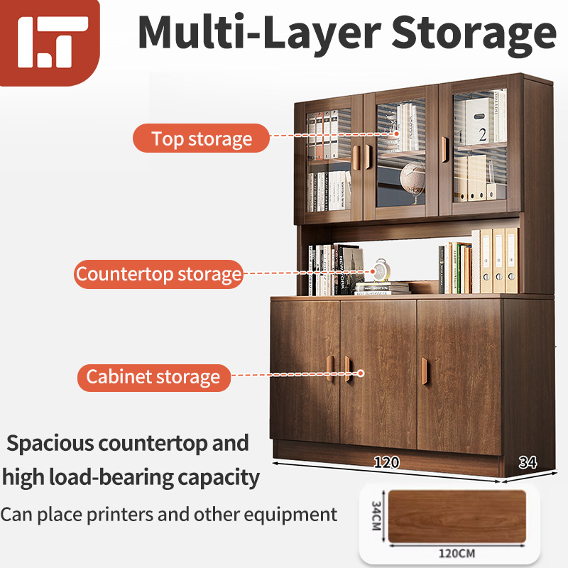 Book Cabinet Rak Buku Wooden Book Rack Office File Cabinet With Door ...