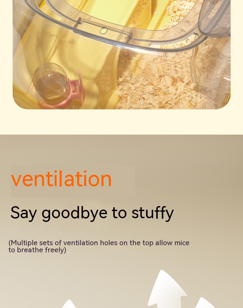 New Hamster Cage Indoor Hamster Villa Castle Sunroof Open Hamster Box ...