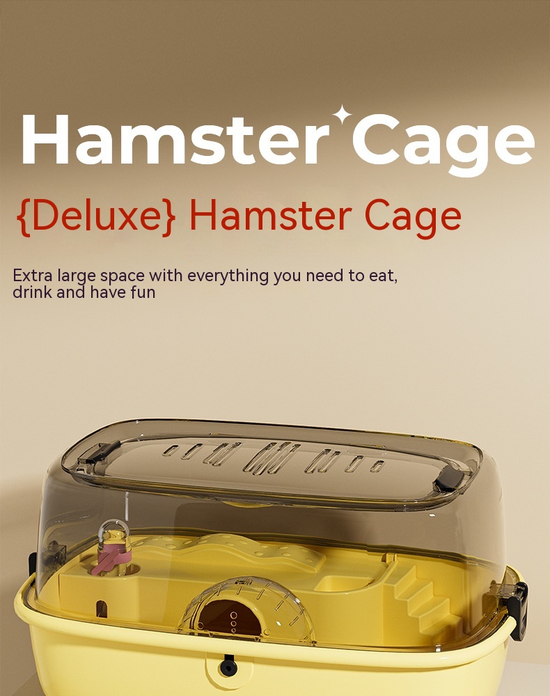 New Hamster Cage Indoor Hamster Villa Castle Sunroof Open Hamster Box ...