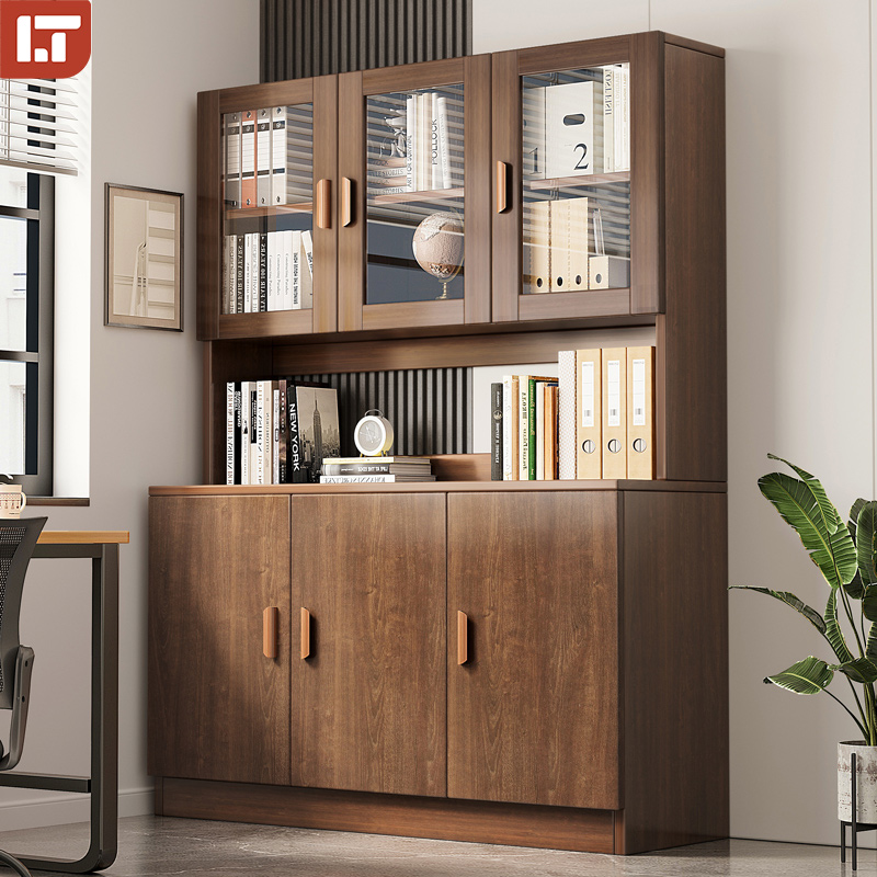 Book Cabinet Rak Buku Wooden Book Rack Office File Cabinet With Door ...
