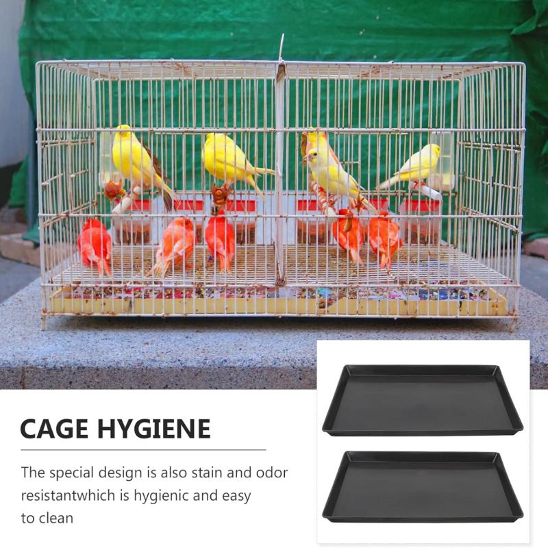 Parrot Toilet Pan Bird Cage Tray Black Replacement Dog Crate Pan, Bunny ...