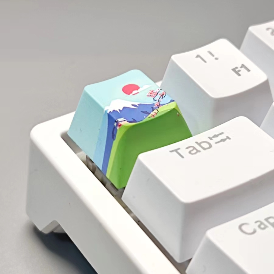 5pcs PBT Keycap Snow Mount Fuji Keycap for Mechanical Keyboard ...