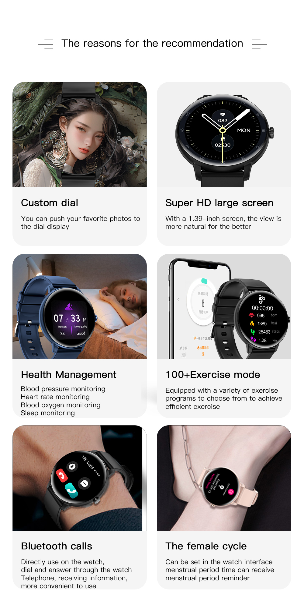 Aolon GTR Mini Smart Watch WoMen Bluetooth Call Fitness Traker Watch ...