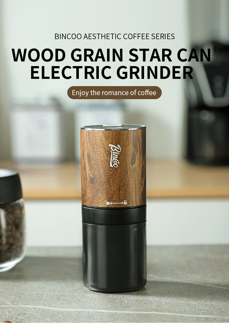 BINCOO Electric Bean Grinder Steel Burrs Coffee Bean Grinder Mini ...