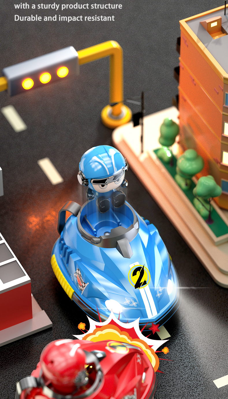 RC Battle Collision Go Kart Car Pop-up Doll Bumper Car Toy Ejection ...