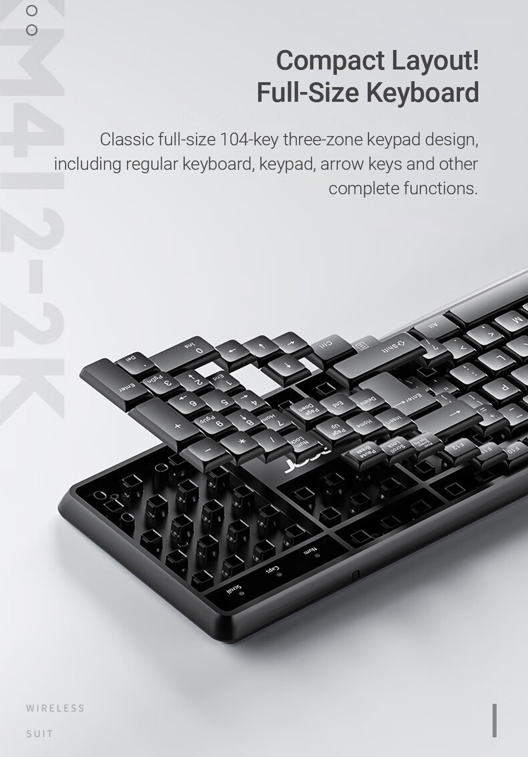 Acer 2.4G USB Wireless Keyboard and Mouse Set Slient Click Keyboard ...