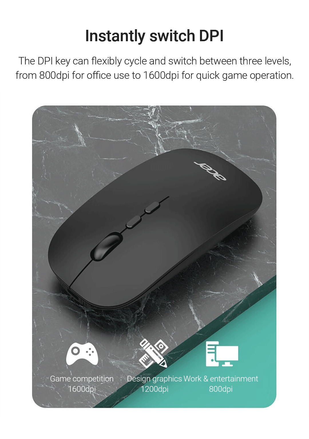 Acer wireless mouse wireless Bluetooth mouse dual -model portable ...