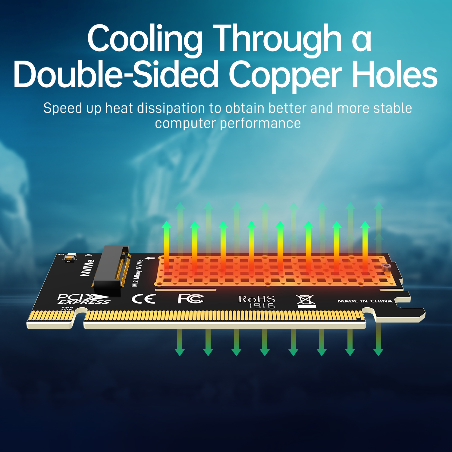 JEYI M.2 NVME To PCIE 4.0 X16 Adapter, pcie x16 Gen4 Expansion Card ...