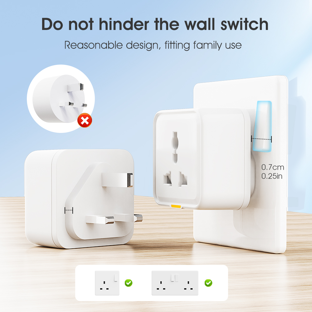 Tuya Smart Home Plug Socket UK EU US Universal Type-C 16A WiFi RF433 ...