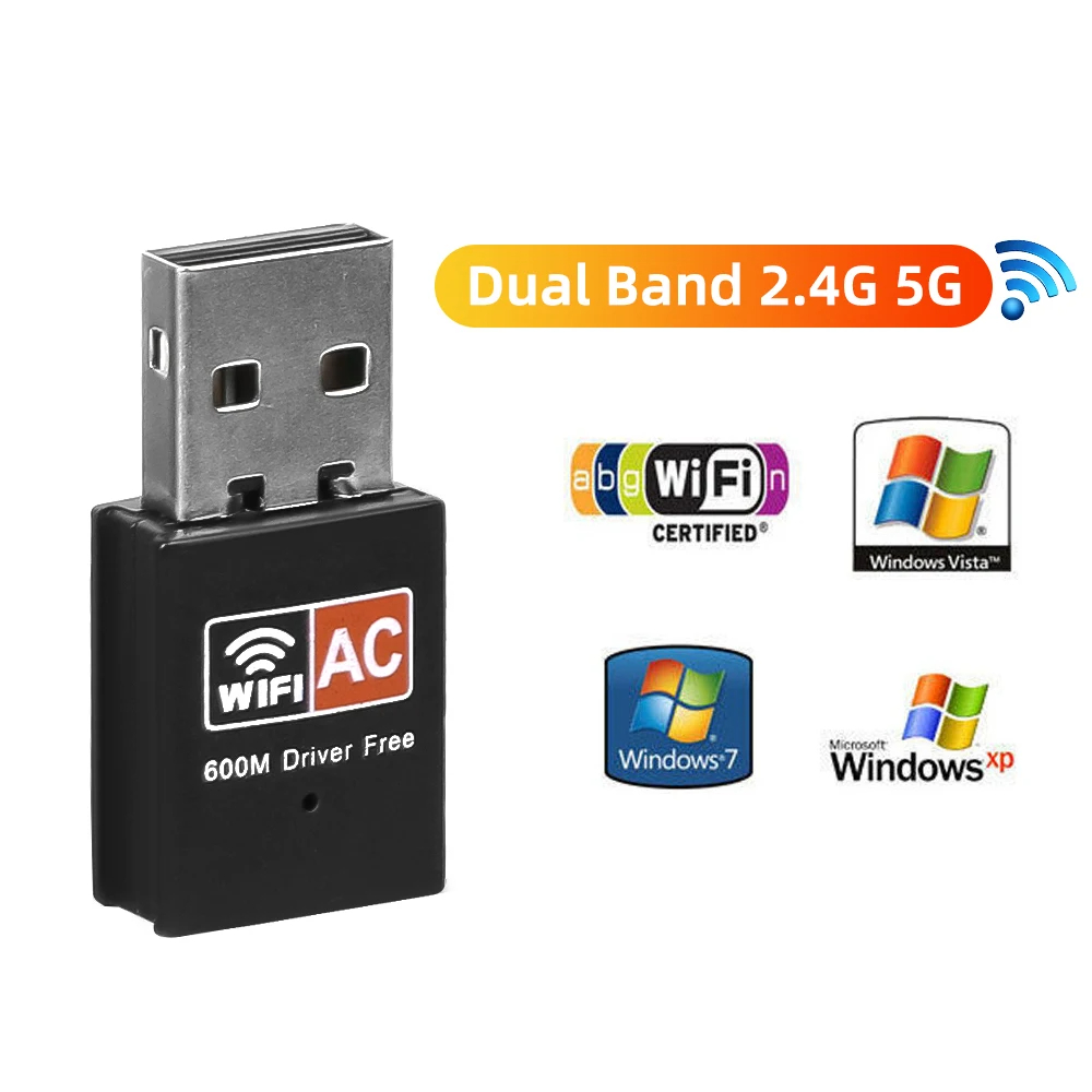 (Shopee Choice) Driver free 1200Mbps USB Wifi Adapter 4 Antenna USB ...