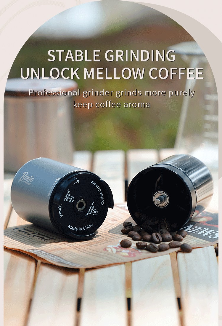 BINCOO Coffee Bean Grinder CNC Steel Core Electric Bean Grinder Hand Grinder Coffee Maker ...