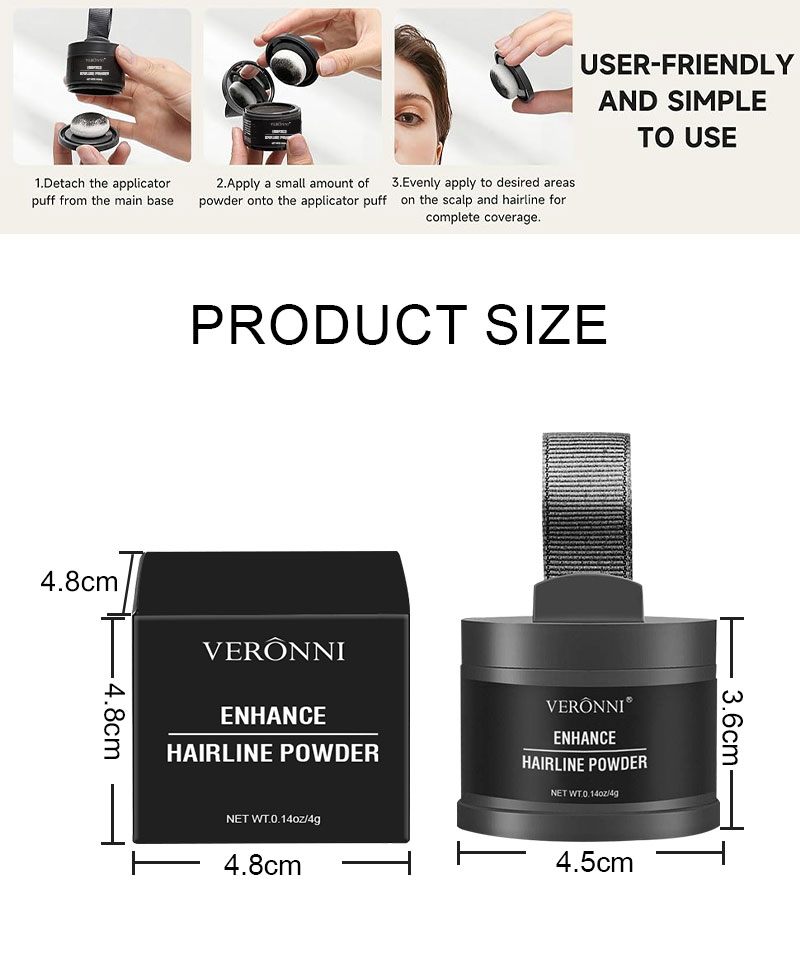 VERONNI 14 Colours Hairline Powder Hair dye Hairline shadow powder ...