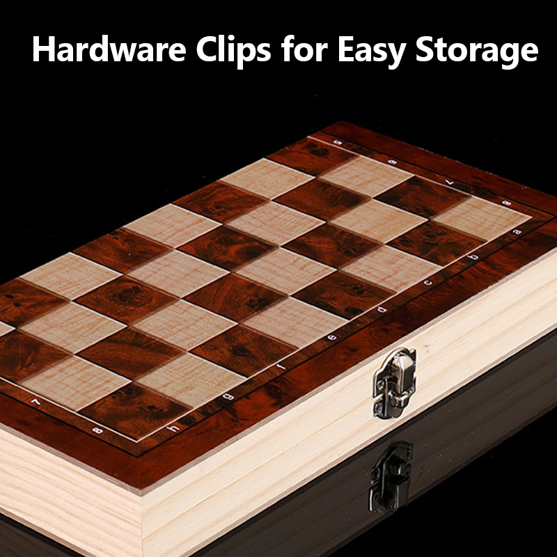 【Local Ship in 24h】3-IN-1 Wooden Chess Set International Chess Game ...