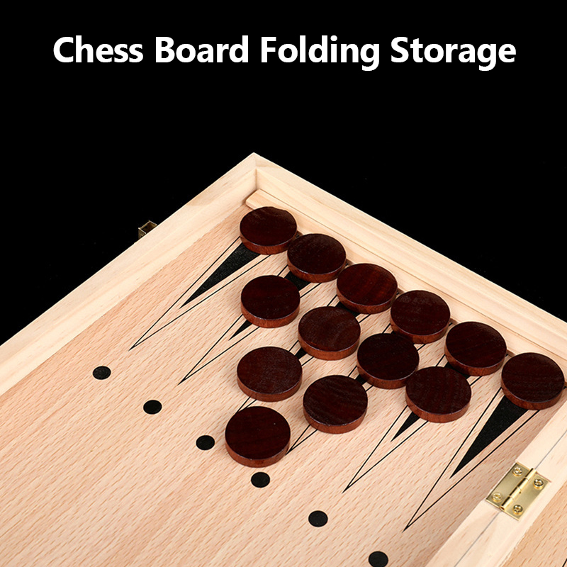 【Local Ship in 24h】3-IN-1 Wooden Chess Set International Chess Game ...