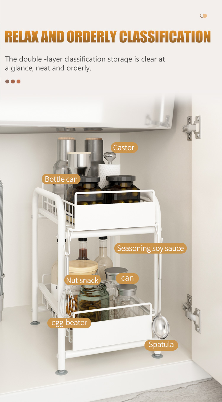 SEXY MAMA || Under Sink Organizer Rack Storage Rack Kitchen Organizer Drawer Rak Dapur Rak Bawah ...