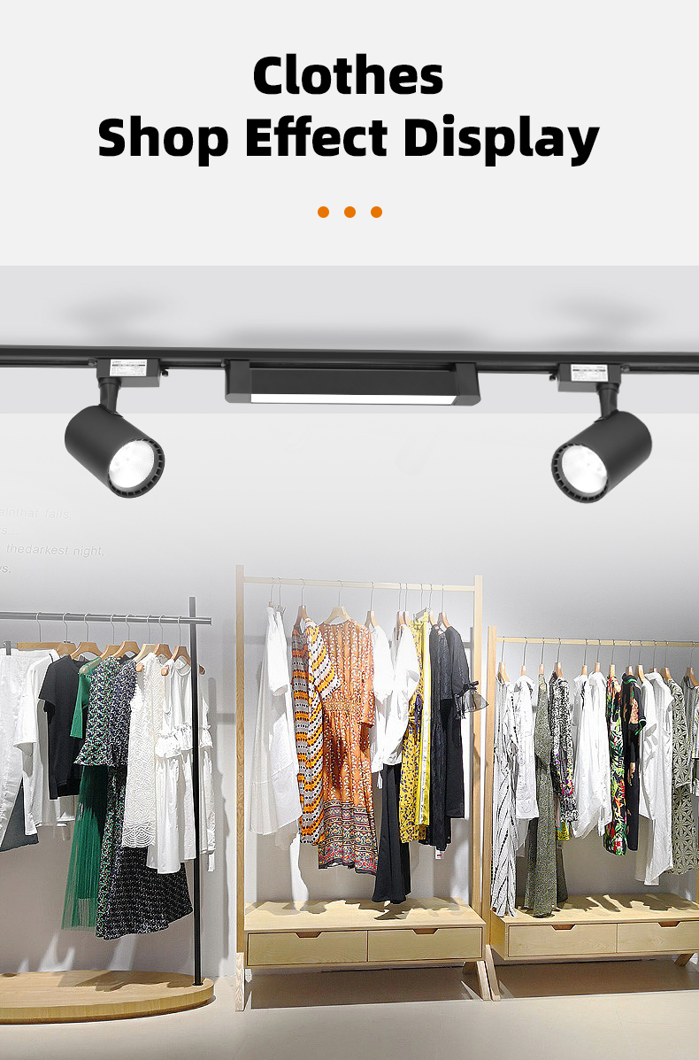 Linear Track Light Set Led Spotlight 10W 20W 30W 40W Lampu Track Rail ...
