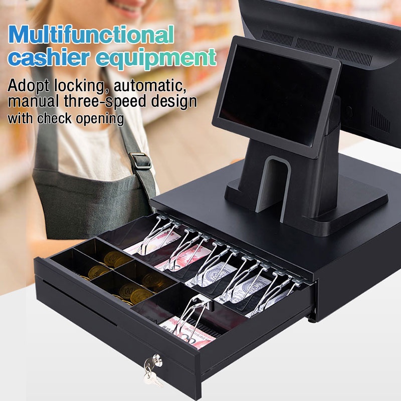 EXPOSE Compartment Tray Cash Box With Security Lock With 5 Bill 5 Coin ...