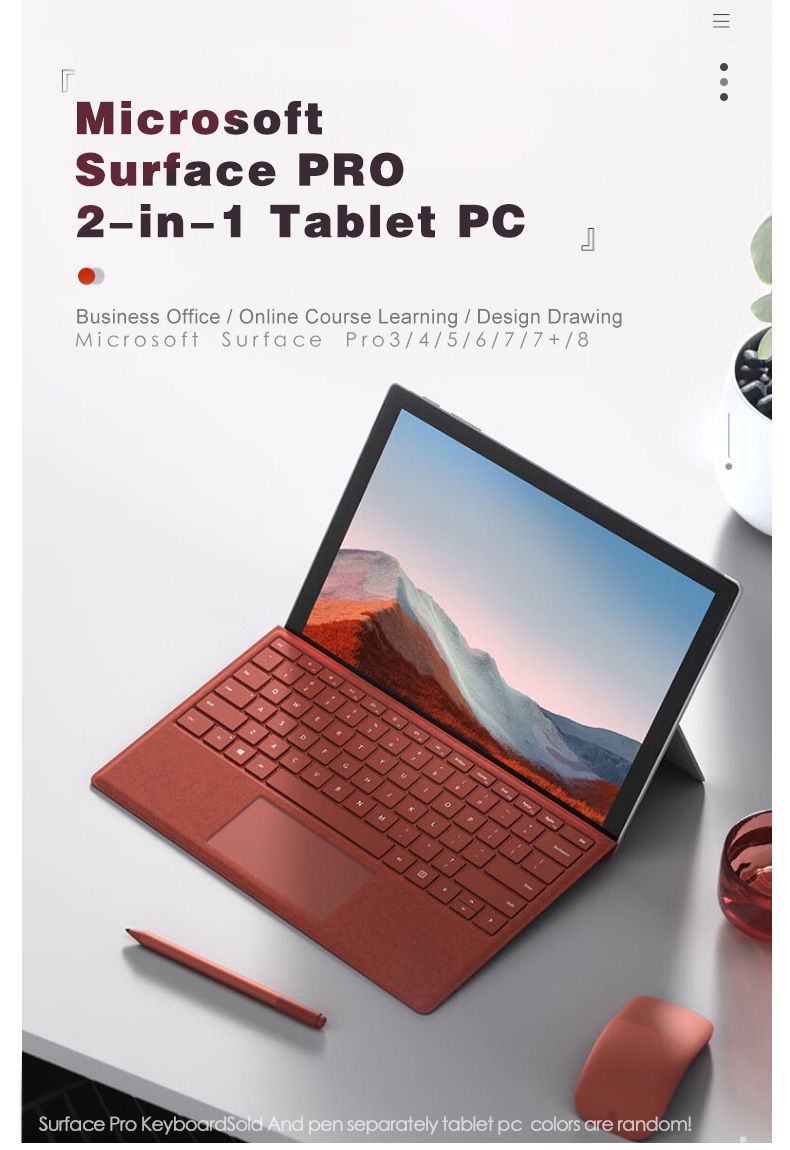 Microsoft Surface Pro6 Pro7Pro7+Pro8 Pro5 Laptop 2 in 1 4G/8G/16GRAM 128G/256GB/512G SSD Windows ...