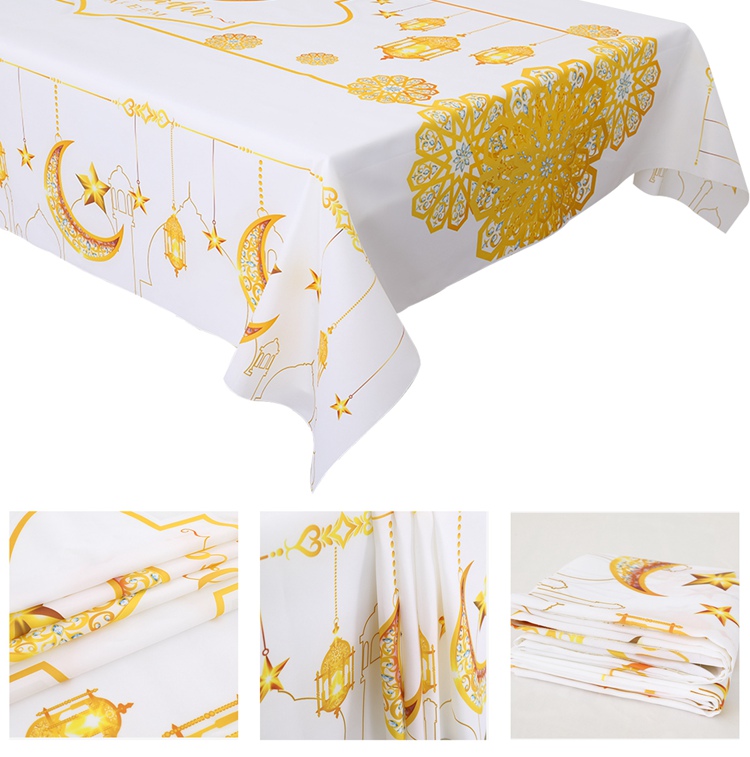 140×180CM Ramadan Decoration Tablecloth EID Mubarak Decor For Home ...