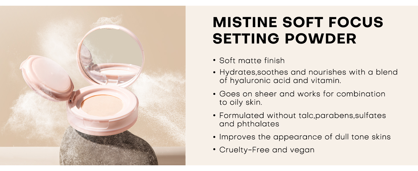 Mistine Powder Soft Focus Makeup Loose Setting Powder Hold Makeup Matte ...