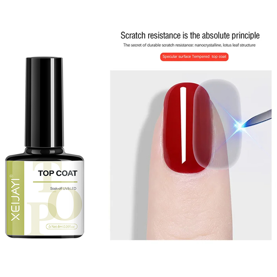 XEIJAYI No Wipe Functional Top Coat Nail Gel polish Design Enhancer ...