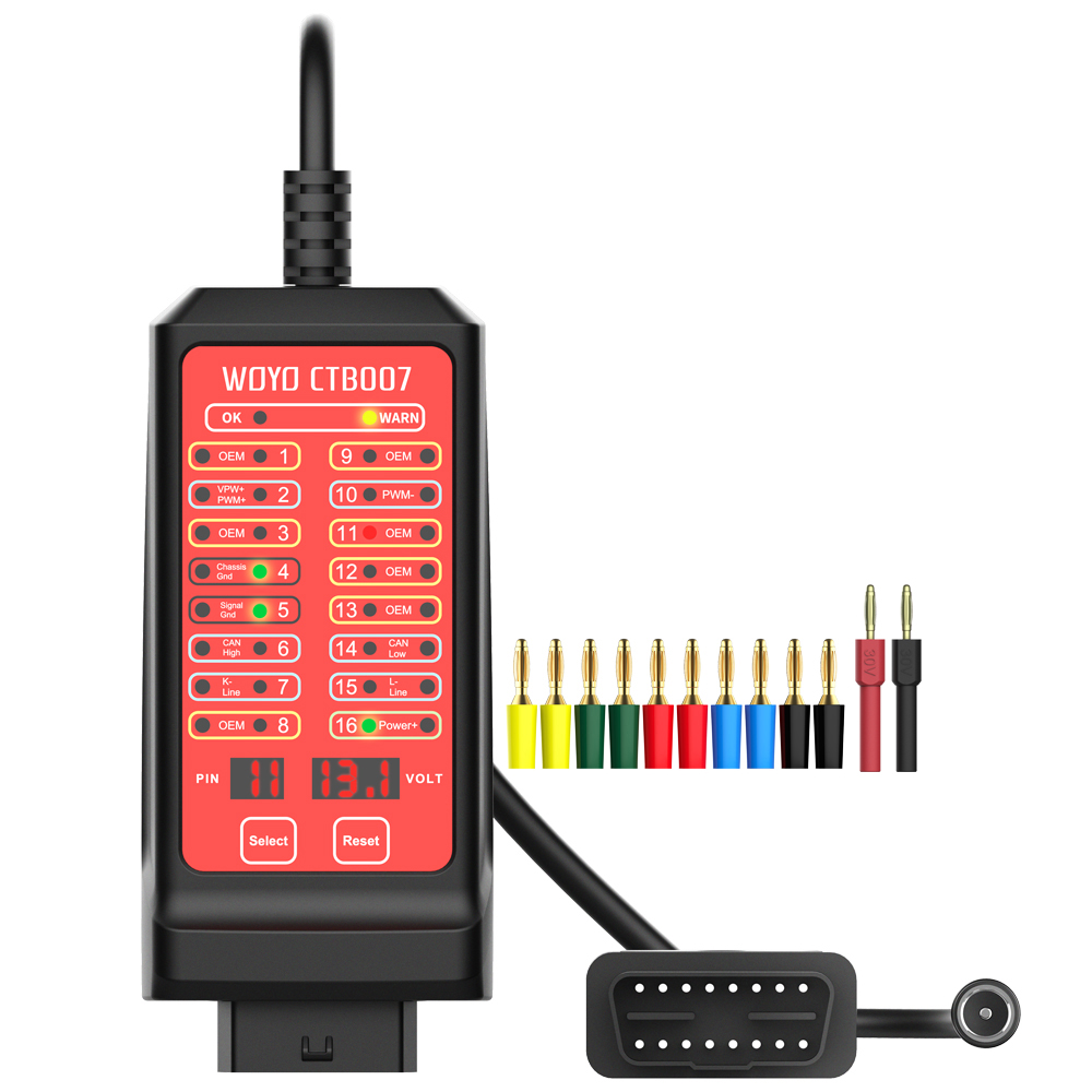 WOYO CTB007 Car CAN test box, car OBD2 fault detector, 16 pin junction ...