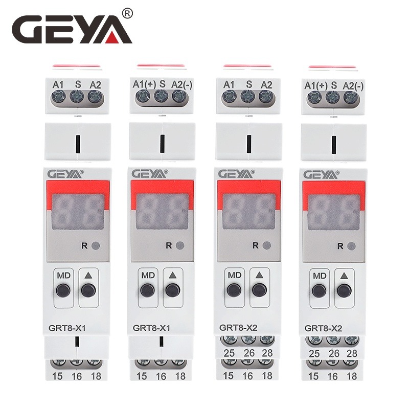 GEYA GRT8-X Digital Display Multifunction Timer Relay 16A with 20 Function Choices AC DC 12/24 ...