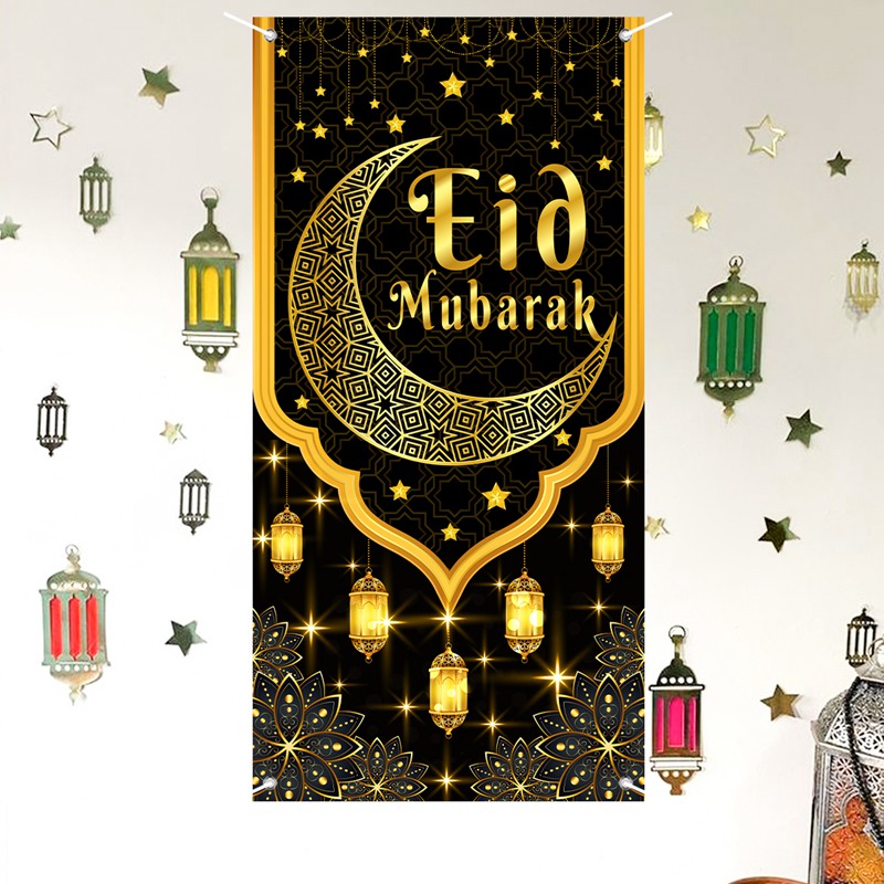 60*120cm Eid Mubarak Hanging Flag Ramadan MUBARAK Vinyl Flag Ramadan ...