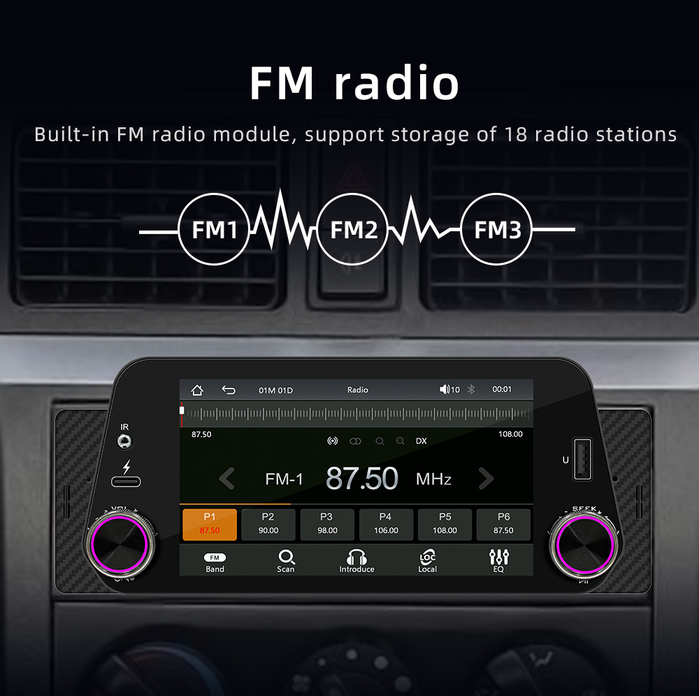 (15 OFF)ESSGOO 5" Single 1 Din universal Car Stereo Radio MP5 Bluetooth Player Wireless link ...