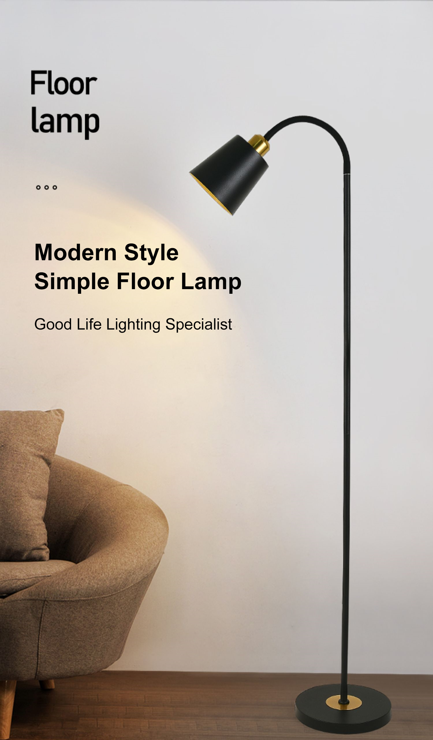 Modern Floor Stand Lamp Nordic Standing Lamp Reading Lamp Bedside Lamp ...
