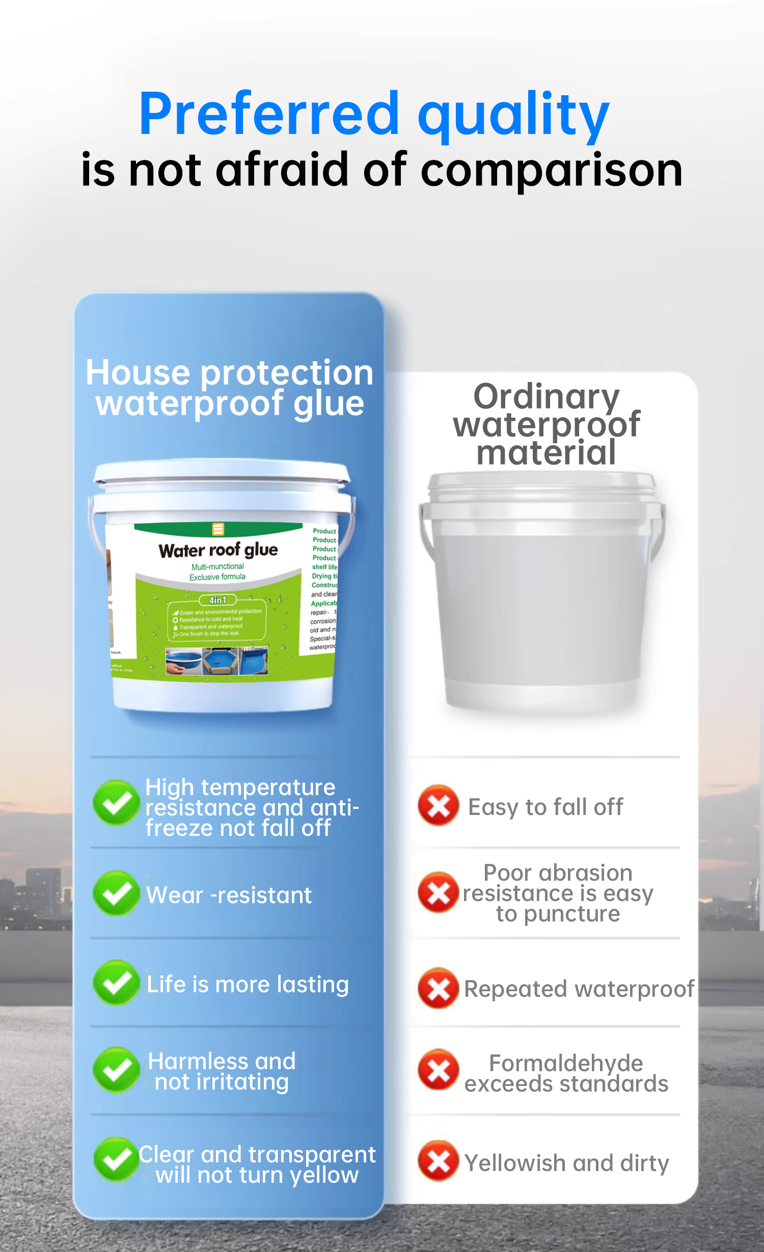 Waterproof for 60 years LGD Waterproof glue transparent Transparent ...