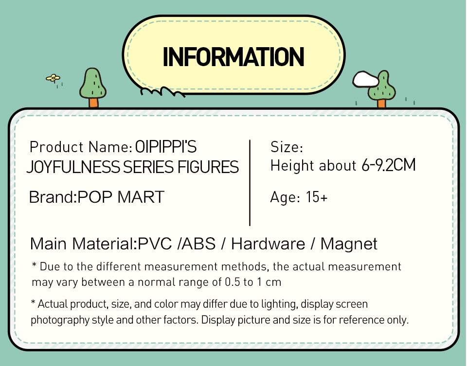 POP MART OIPIPPI'S JOYFULNESS SERIES Blind Box Action Toys Figure ...
