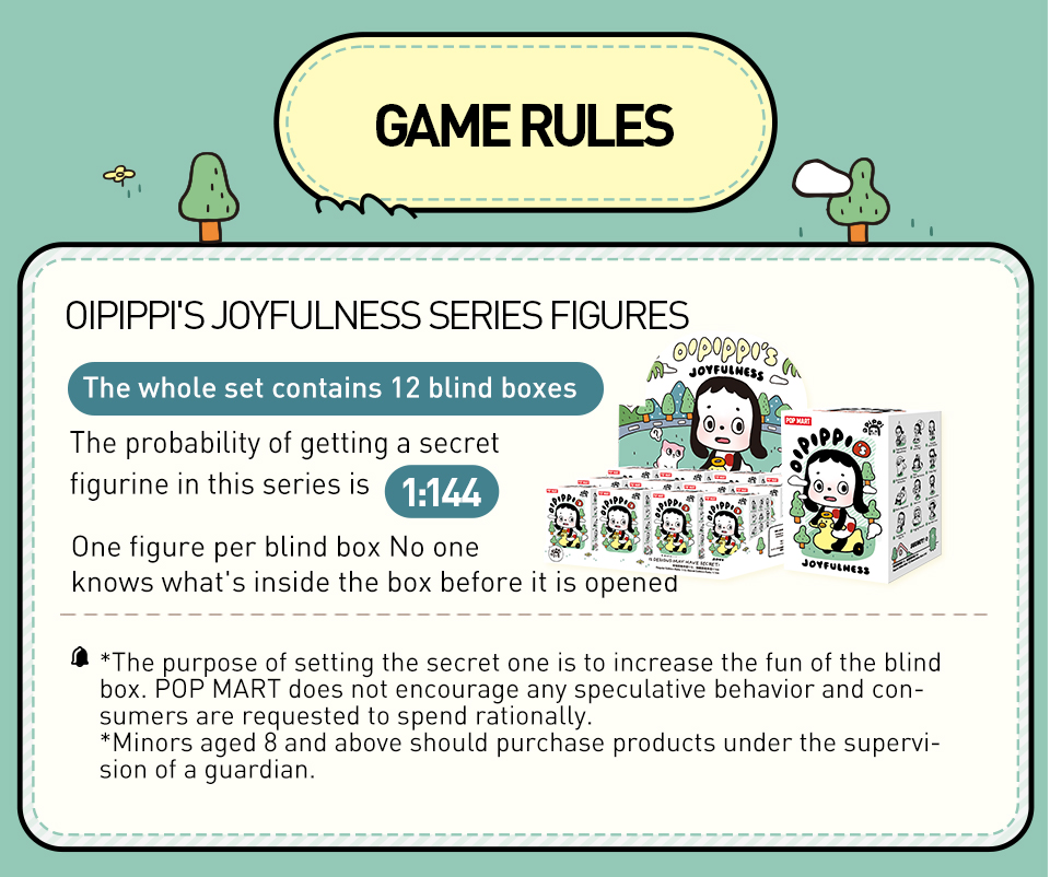 POP MART OIPIPPI'S JOYFULNESS SERIES Blind Box Action Toys Figure ...