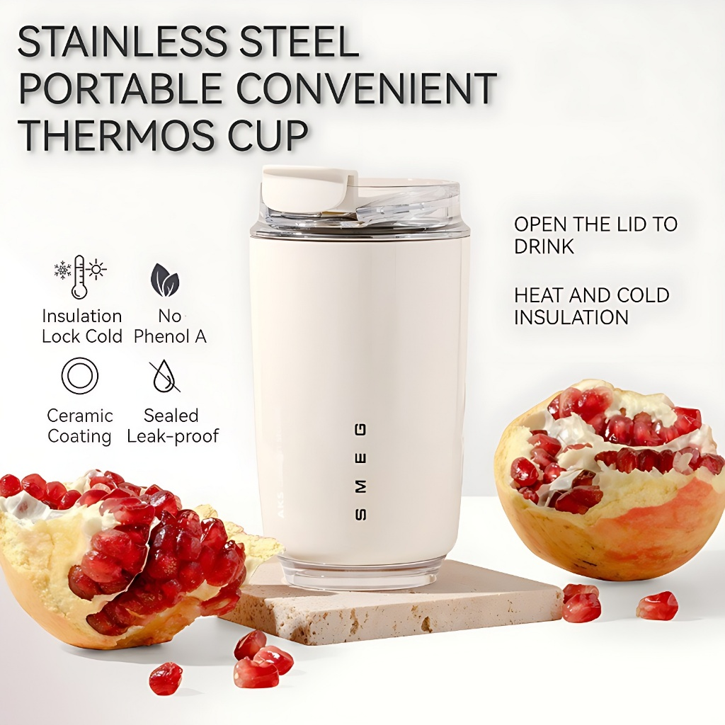 ️🇲🇾24h🤍smeg Insulated Cup Portable Accompanying Cup Cold And Hot Dual