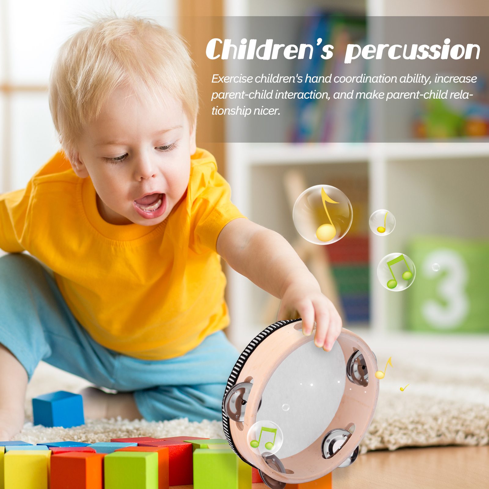 [LOCAL MUSIC] 16PCS Children Hand Percussion Instruments Kit Portable ...
