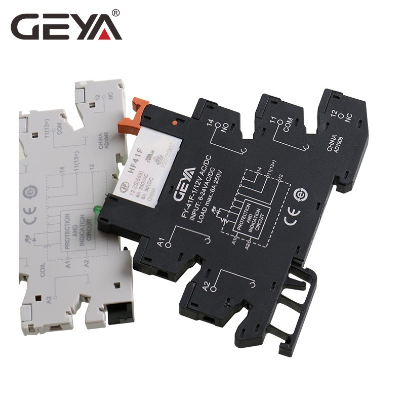 GEYA Slim Relay Module Protection Circuit 6A Relay 12VDC/AC or 24VDC/AC ...