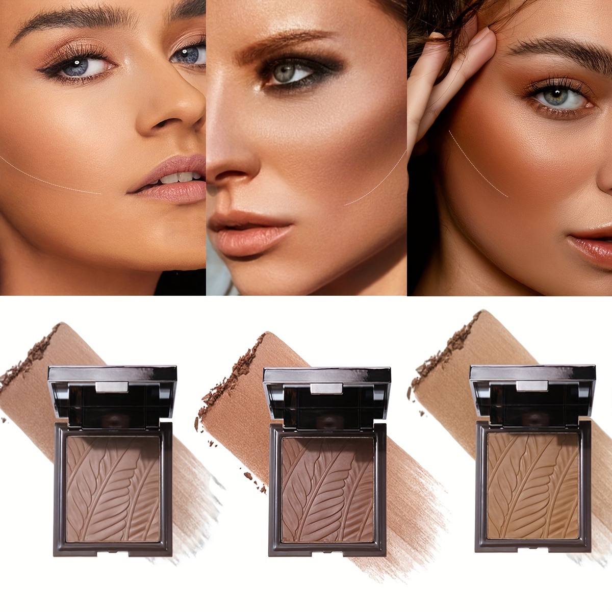 Matte Chocolate Brown Contouring Powder Natural Three-Dimensional ...