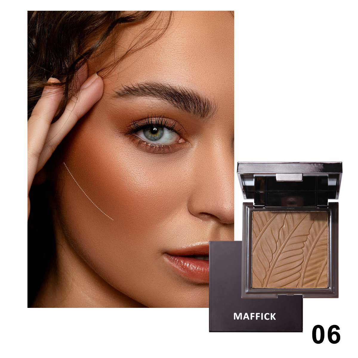 Matte Chocolate Brown Contouring Powder Natural Three-Dimensional ...