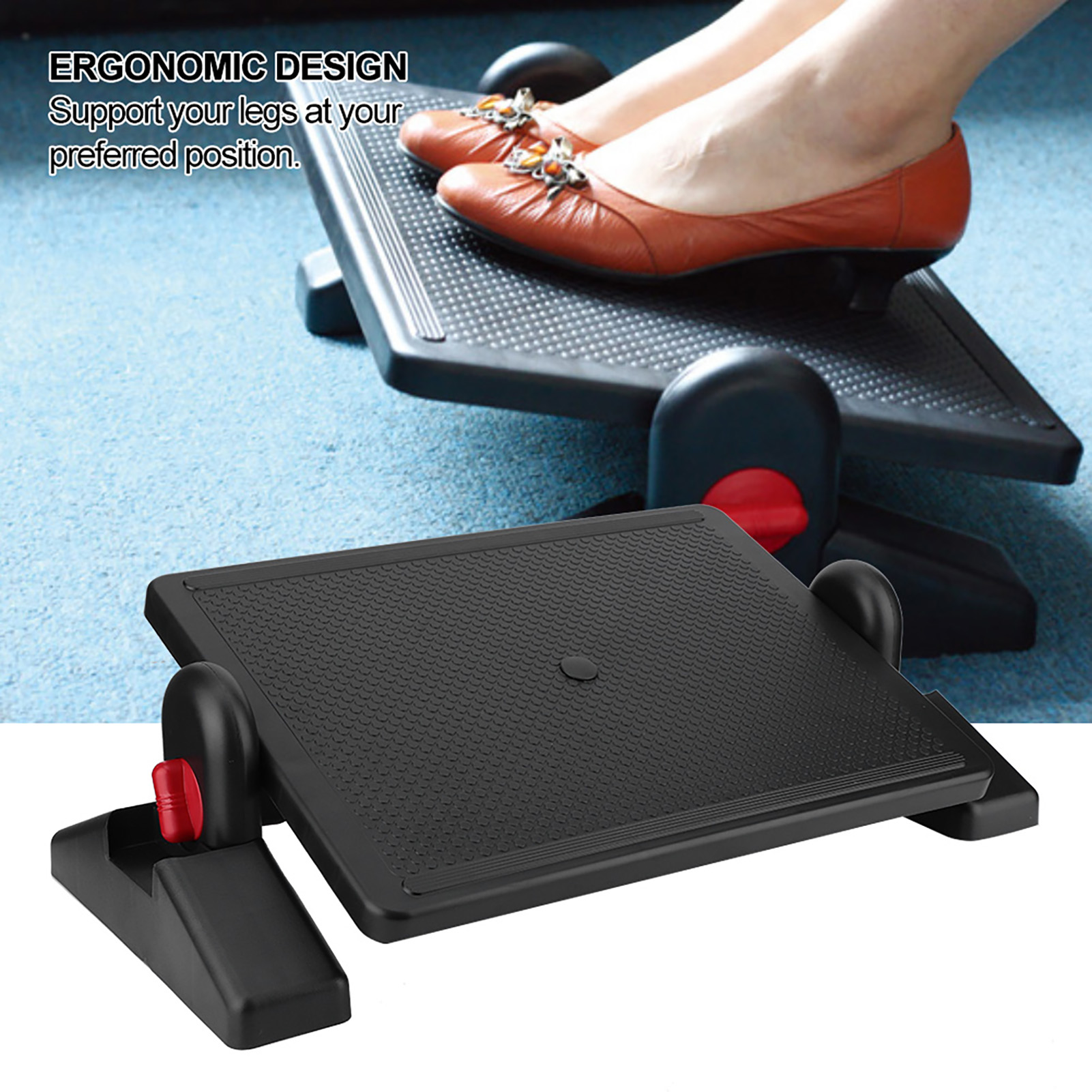VBESTLIFE Ergonomic Foot Pedal Rest Adjustable Height For Office Home ...