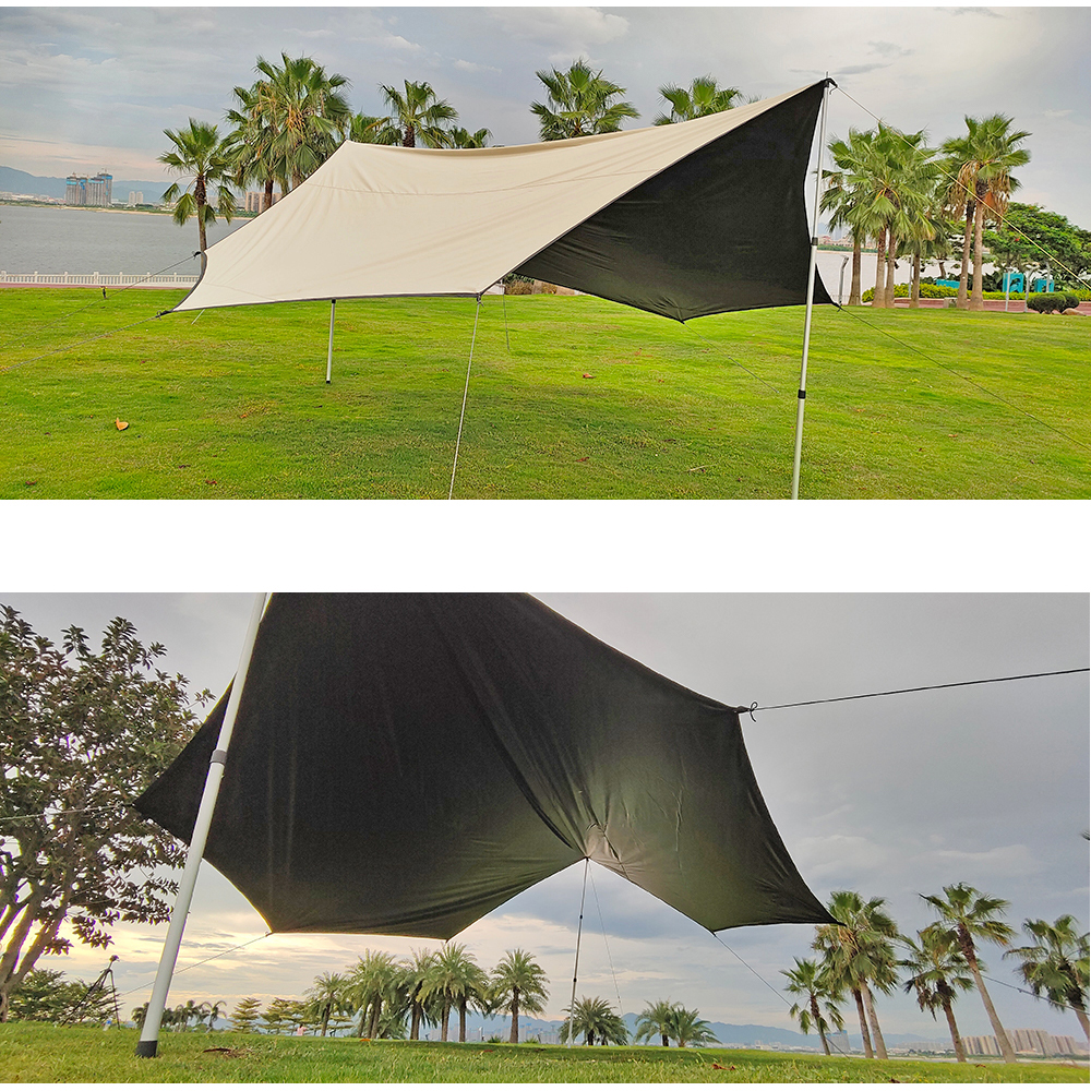 Black Coating Flysheet 5.1x5.1 Large Fly Sheet Caming Waterproof Big ...