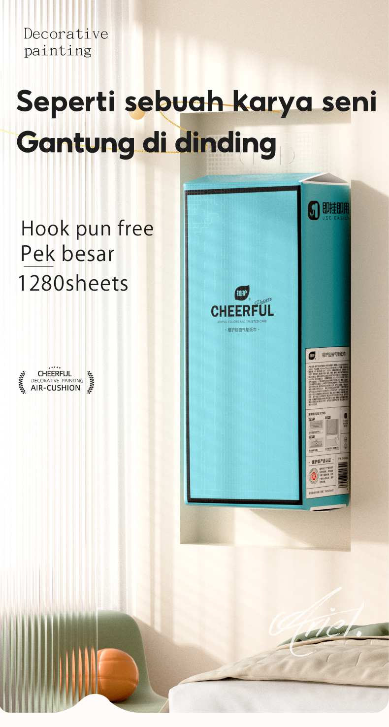 [18 PCS] Botare biru Air-cushion, Delux Comfort, 4-ply tissue paper ...