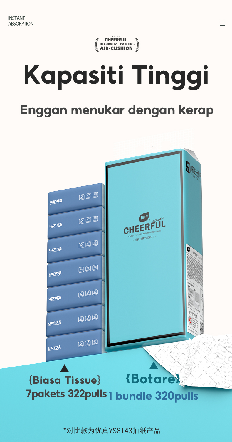 [18 PCS] Botare biru Air-cushion, Delux Comfort, 4-ply tissue paper ...