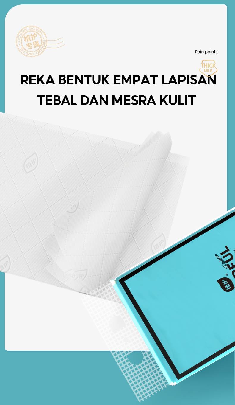[18 PCS] Botare biru Air-cushion, Delux Comfort, 4-ply tissue paper ...