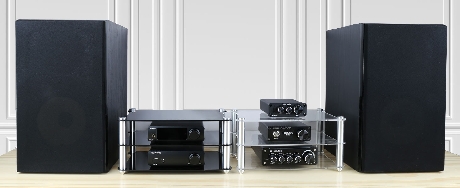 KGUSS acrylic frame HIFI amplifier amp decoder frame rack transparent ...