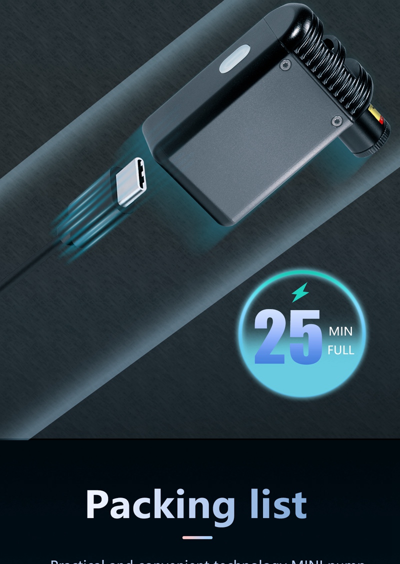 CYCLAMI Small Mini Portable E-Pump for Bicycle Cordless Air Inflator ...