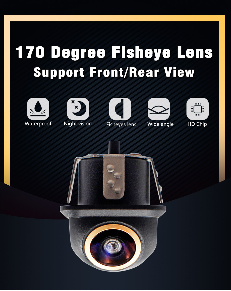 Smartour HD 1296x1080P Fisheye Lens Night Vision Car Reverse Backup ...