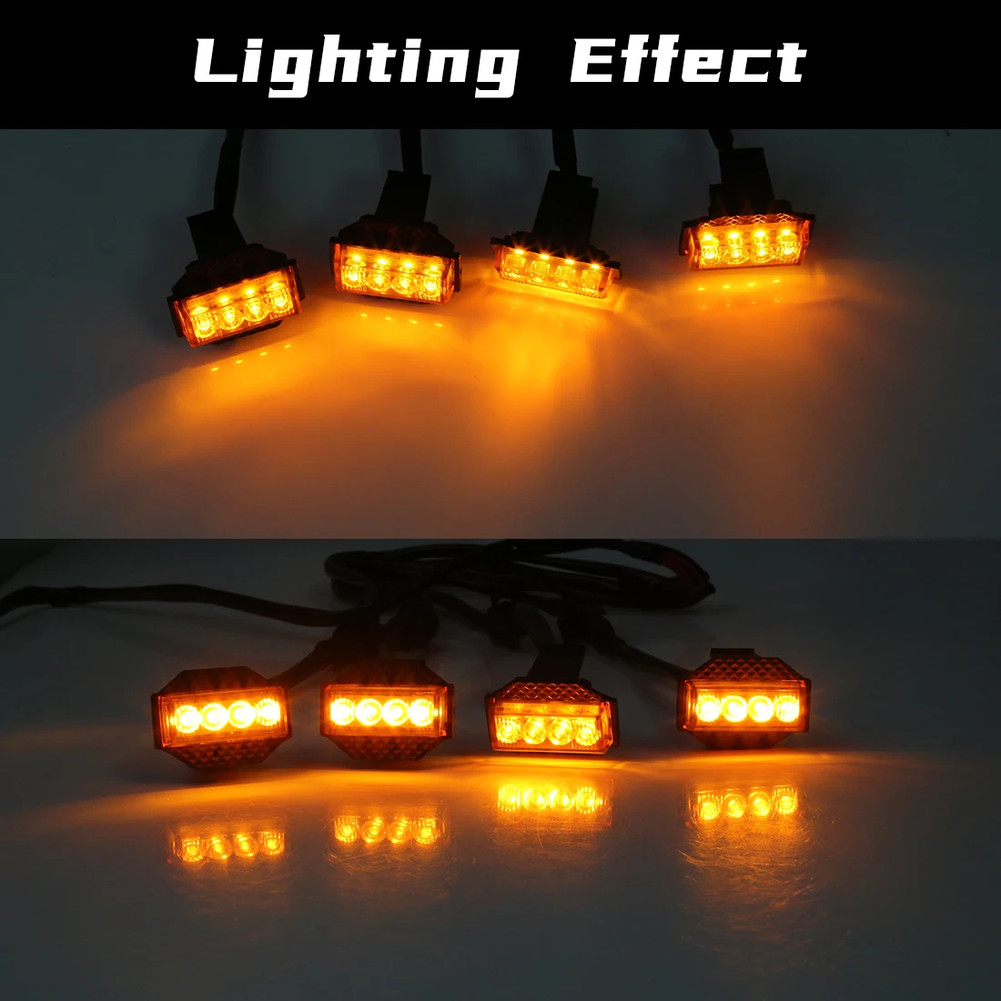 4Pcs For Toyota Tundra 2018 2019 2020 2021 Car LED Front Grille Strobe ...