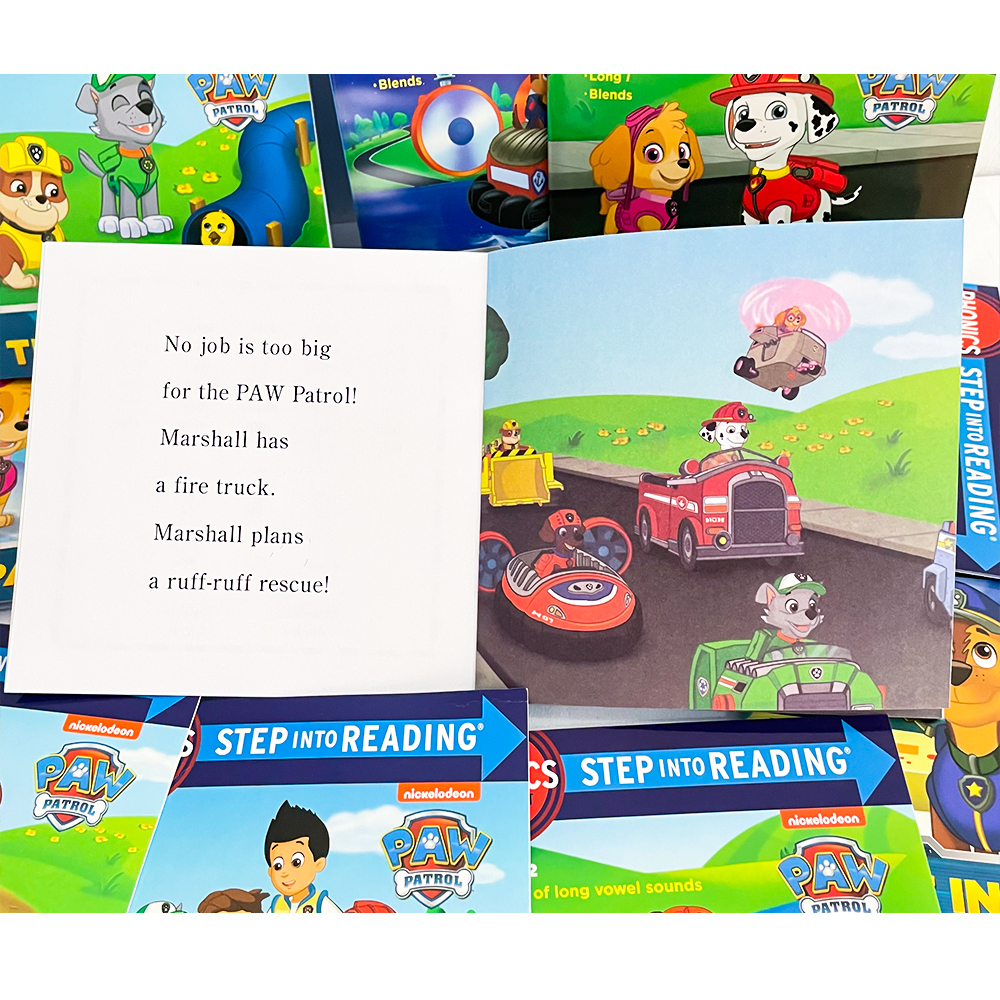 12 Books Paw Patrol Phonics Box Set (Step into Reading) Children ...