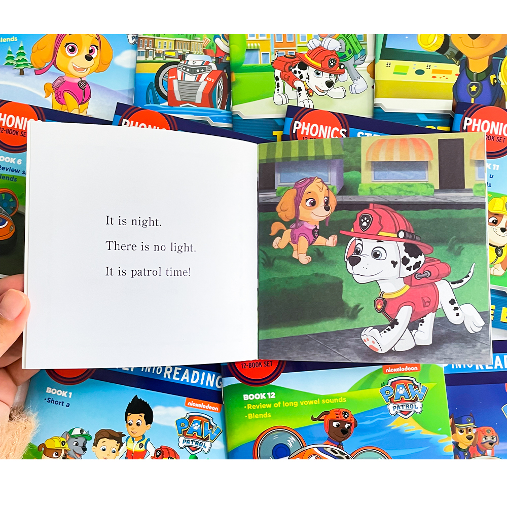 12 Books Paw Patrol Phonics Box Set (Step into Reading) Children ...